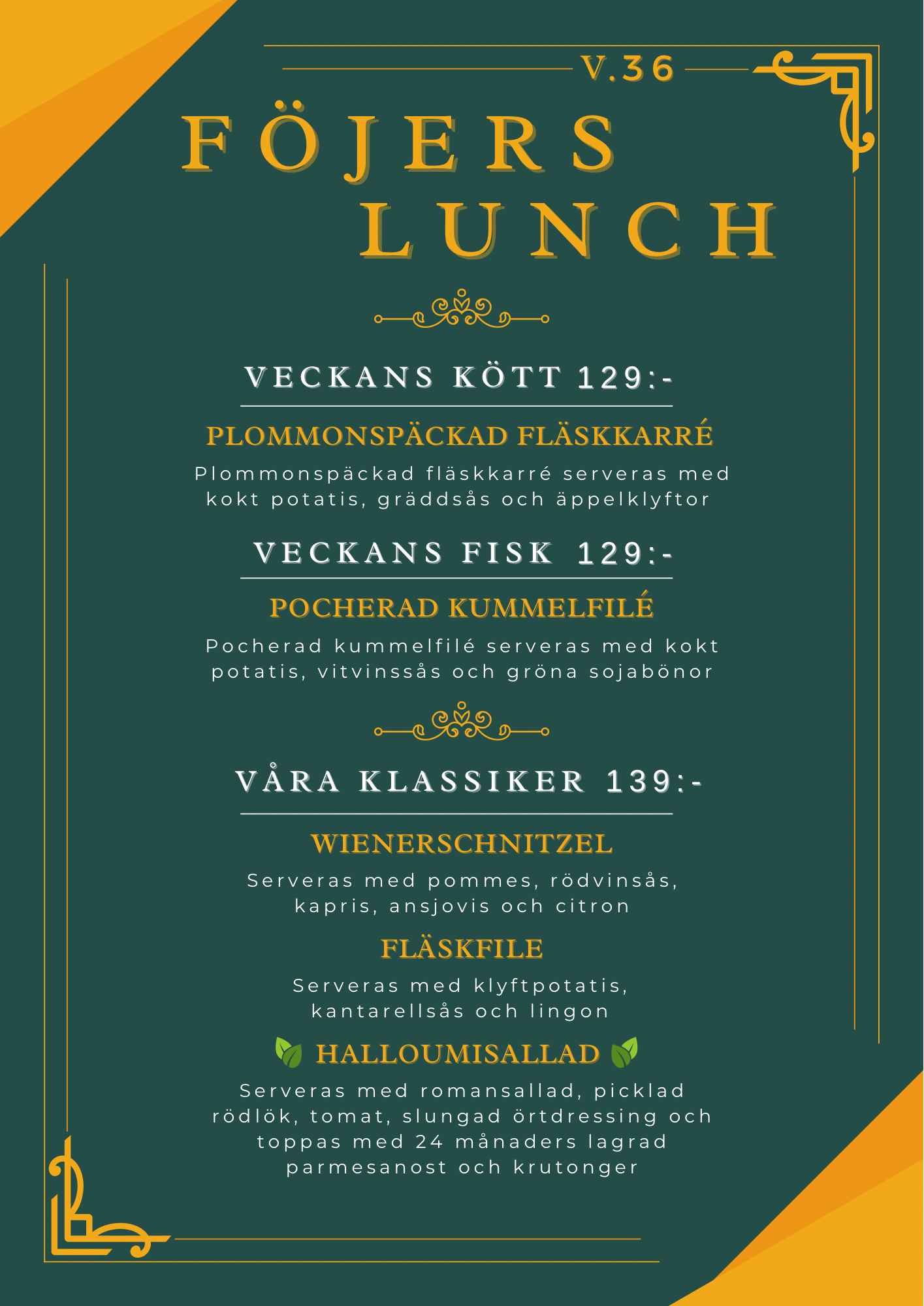 Meny - Restaurang Föjers
